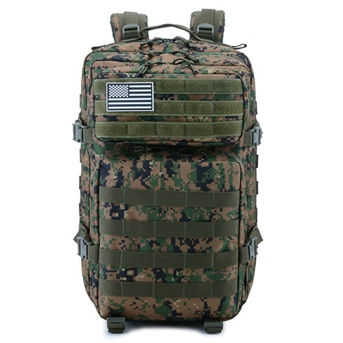 50L Army Tactical Molle Backpack Camouflage Military Assault Airsoft R ...